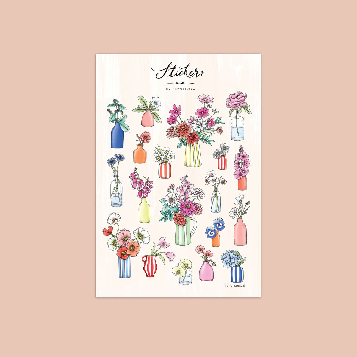 Sticker Sheet - Vases – giftsatteacup